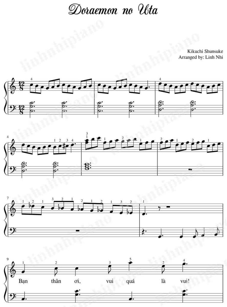 Doraemon No Uta Easy - Linh Nhi Piano