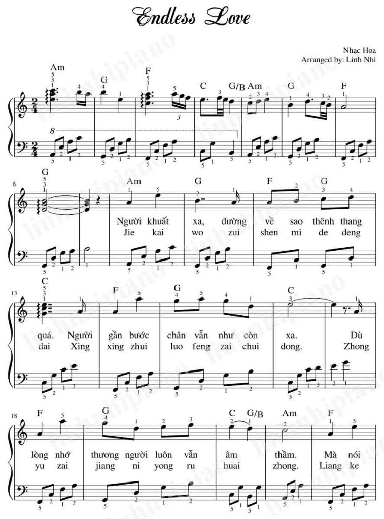 Endless Love - Linh Nhi Piano