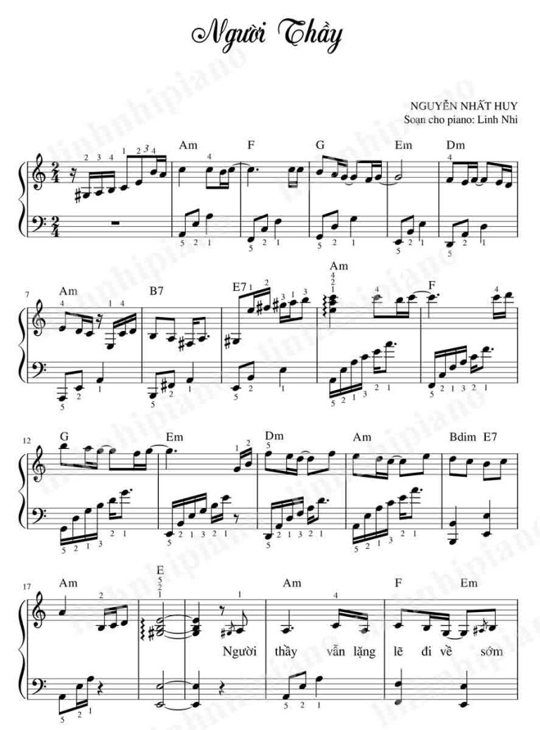 Người Thầy | Easy 3 Level - Linh Nhi Piano